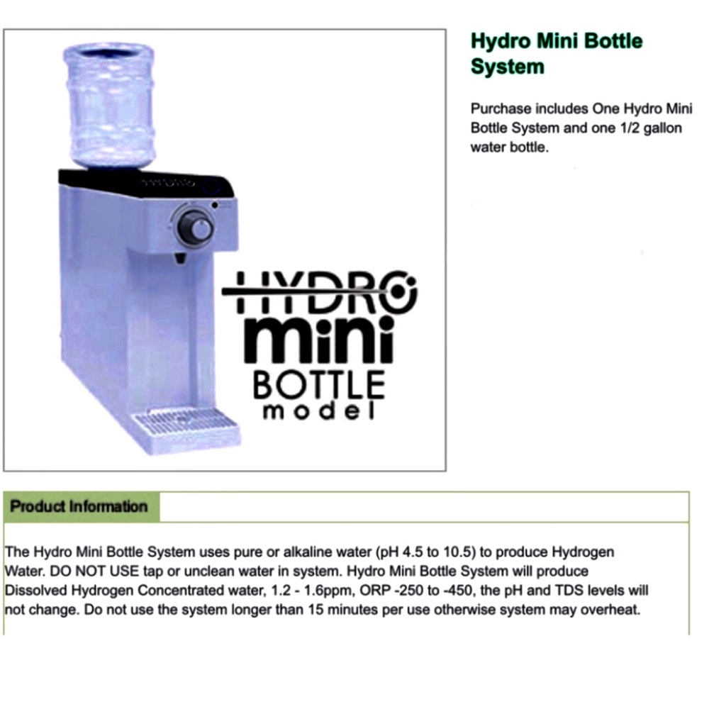Hydro Mini Hydrogen Water Generator - Gem